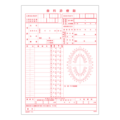 【FEEDデンタル】歯科診療録の通販｜カルテ用紙